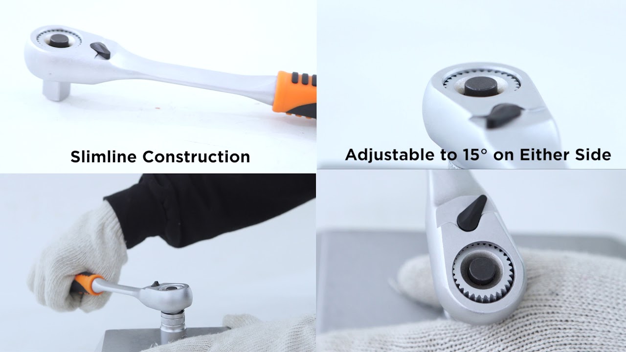 GROZ 360° Swivel Head Ratchet Handle (RTD/360) - YouTube