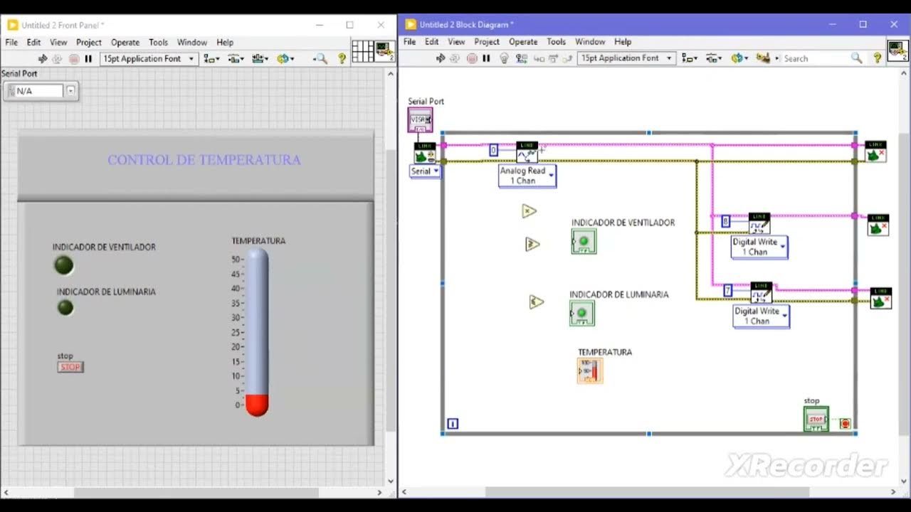 control de temperatura 🌡 en el programa labview con arduino - YouTube