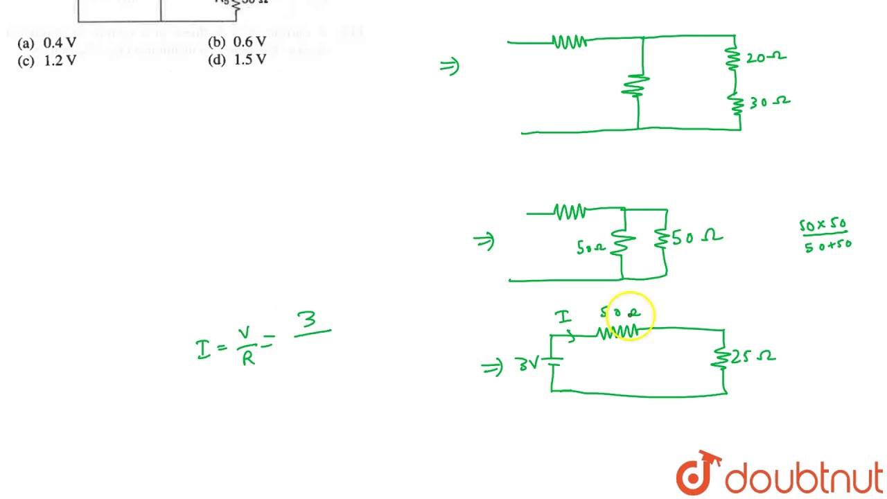 In circuit shown below, the resistance are given in ohms and the ...