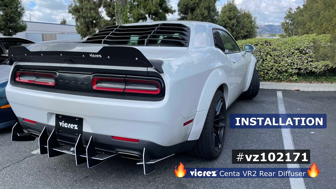 Vicrez Centa VR2 Rear Diffuser vz102171| Dodge Challenger 2008-2023 ...