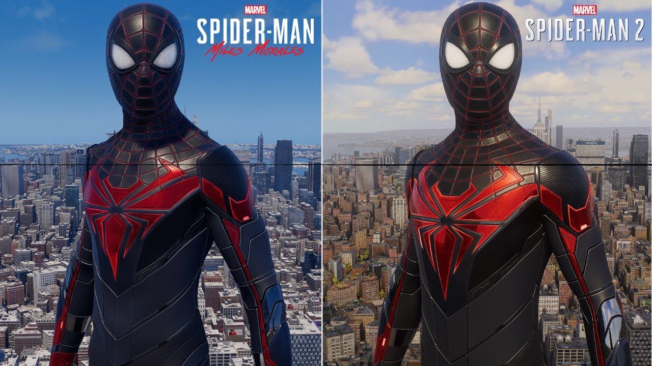 Advanced Tech Suit In Spider-Man Miles Morales And Marvel Spider-Man 2 ...
