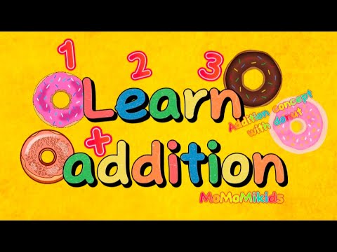 Learn addition for kids | Addition concept with donut | Addition ...