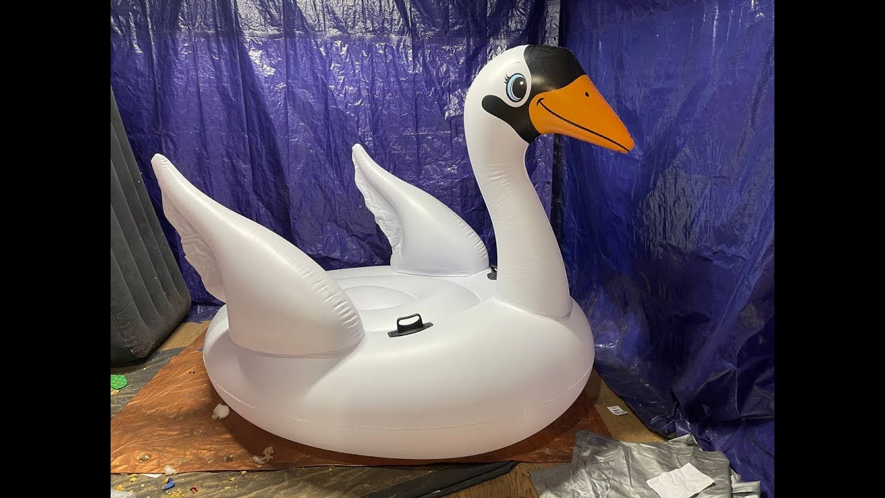 Deflate Inflatable Intex Mega Swan Non-Pop - YouTube