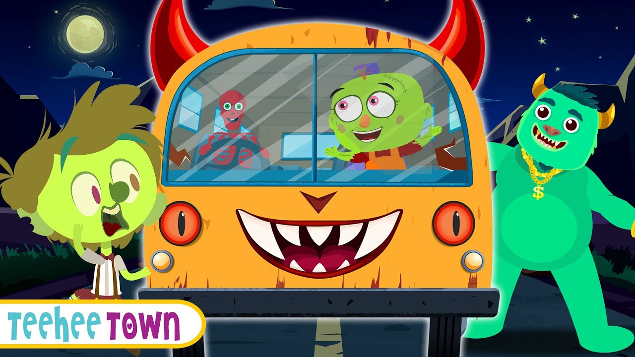 Haunted Monster BUS | Spooky Skeletons Song By Teehee Town - YouTube