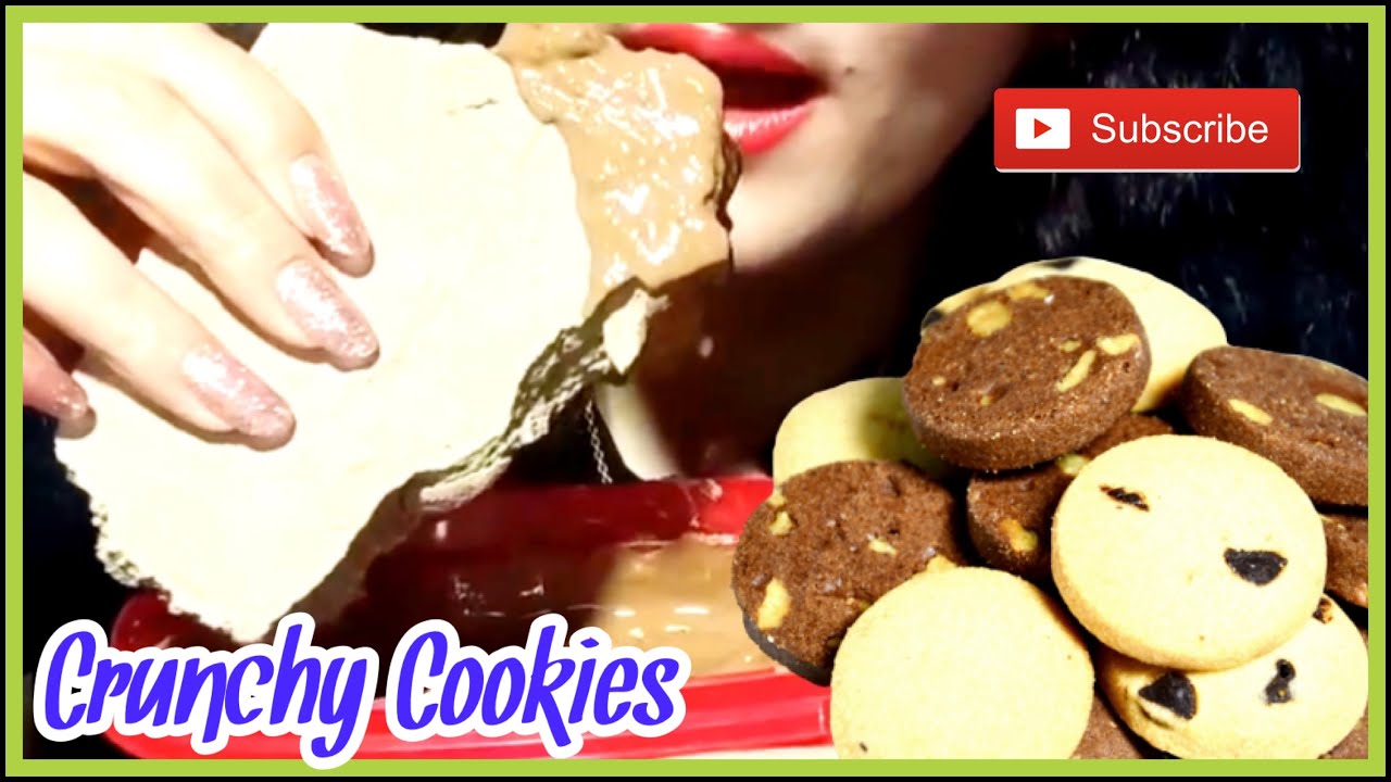 ASMR 🤤 SHORTBREAD COOKIES 🍪CRUNCHY BISCUITS Creamy Chocolates with ...