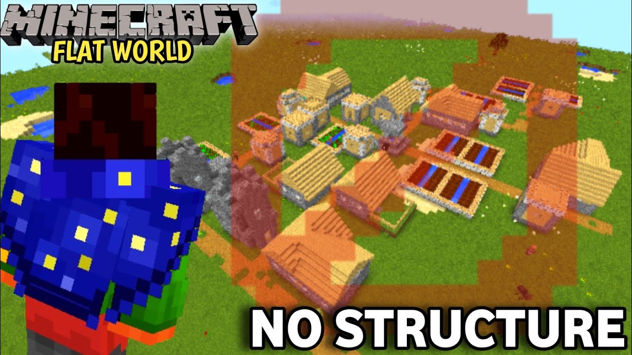 MINECRAFT FLAT WORLD BUT WITHOUT STRUCTURE - YouTube