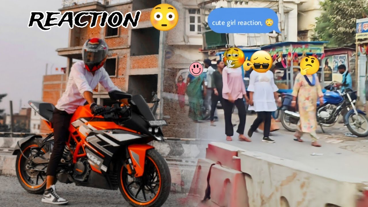 cute girl reaction 👀 crazy reaction 😂....my 4th vlogs ♥️@rider.rahul.03 ...