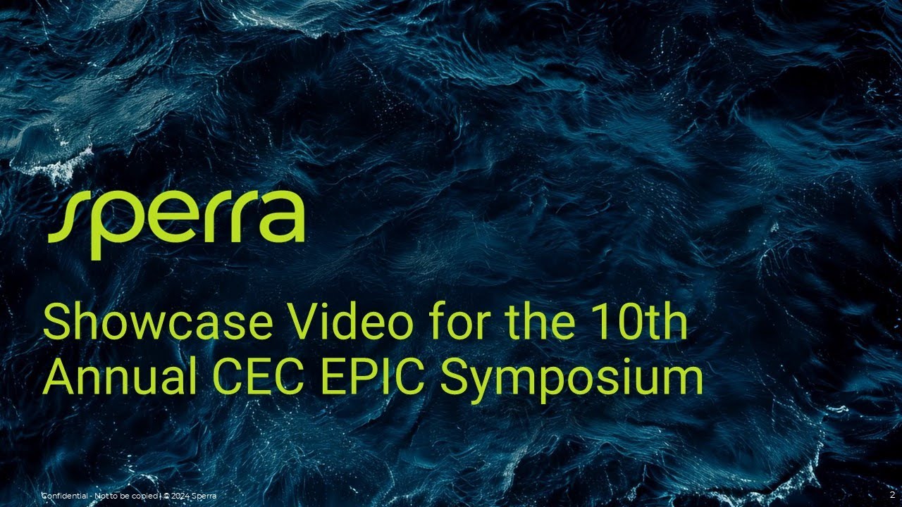 Sperra's Showcase Video for the 10th Annual CEC EPIC Symposium - YouTube