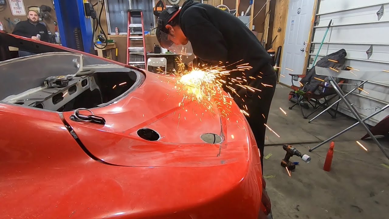 Cutting Up The S550 Mustang Trunk - YouTube