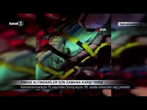 Enkaz altındakiler için zamana karşı yarış / 70 yaşındaki Dönüş teyze enkazdan sağ çıkartıldı