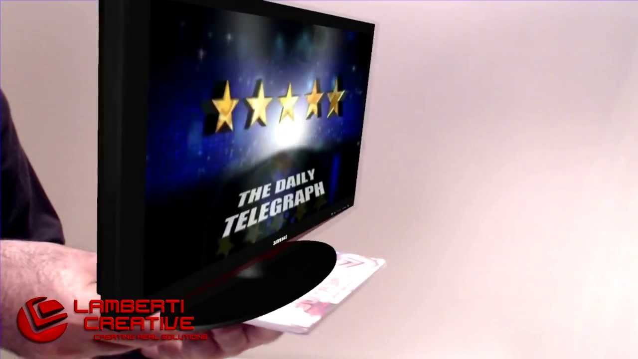 [AR] Augmented Reality 3D TV model with video. - YouTube