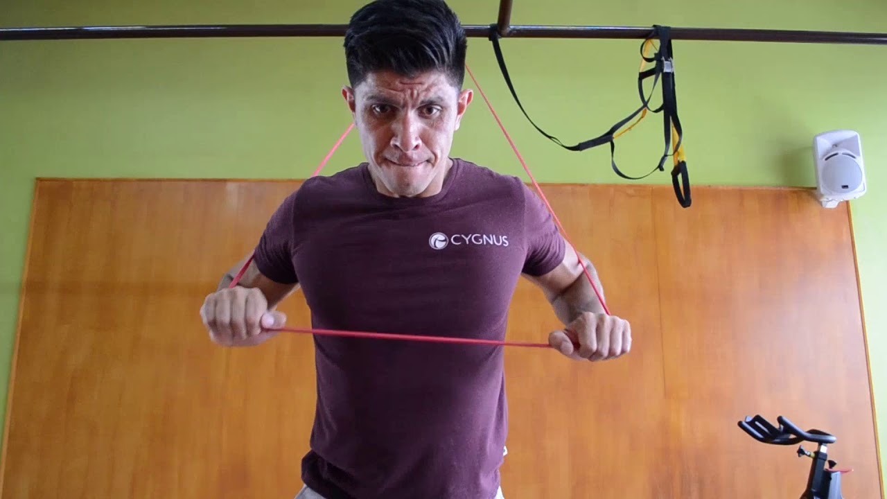 Press de pecho con liga - YouTube