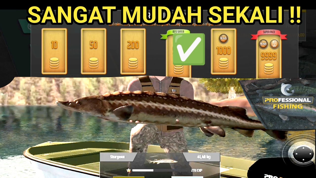 100 % berhasil !! Cara dapat koin emas/ gold dan beli peralatan professional fishing android ...