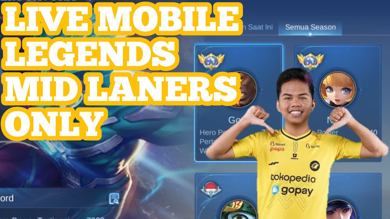 LIVE MOBILE LEGENDS MID LANERS ONLY - YouTube