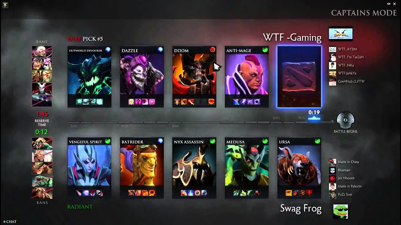 Swag Frog vs WTF Best of Three Game 1 - YouTube