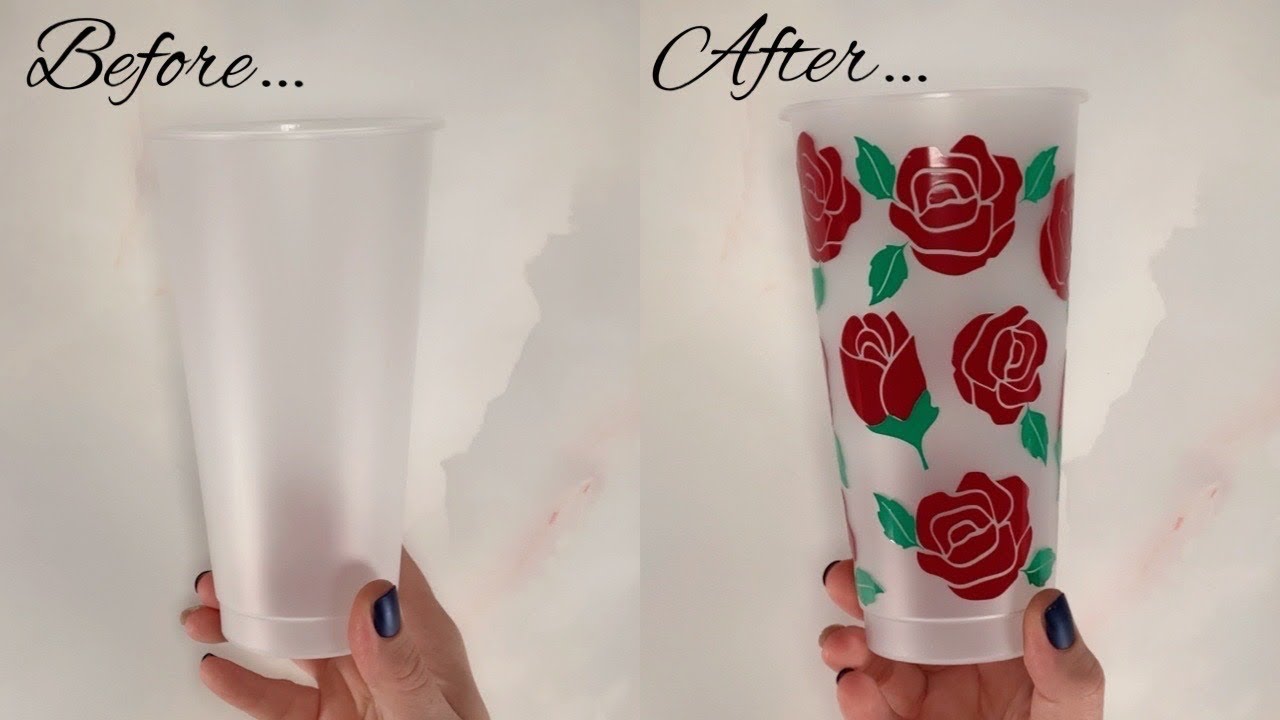 DIY 24oz Rose Cold Cup Wrap Tutorial+Plus Free Design - Cricut Craft ...