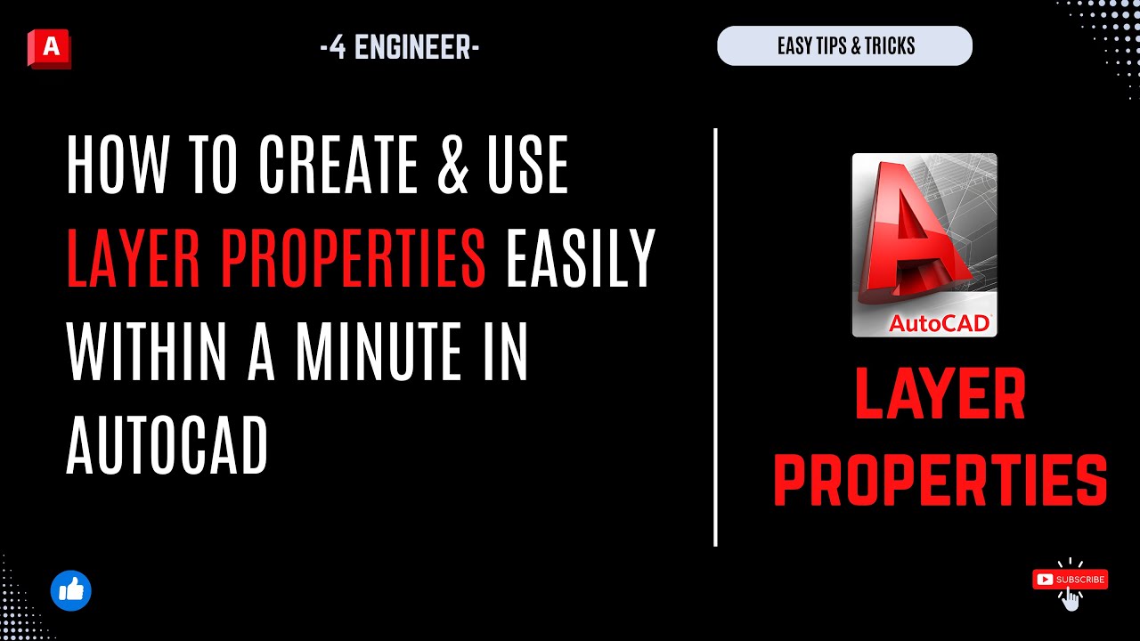 How to Create & Use Layer Properties in AutoCAD | Beginner Tutorial ...