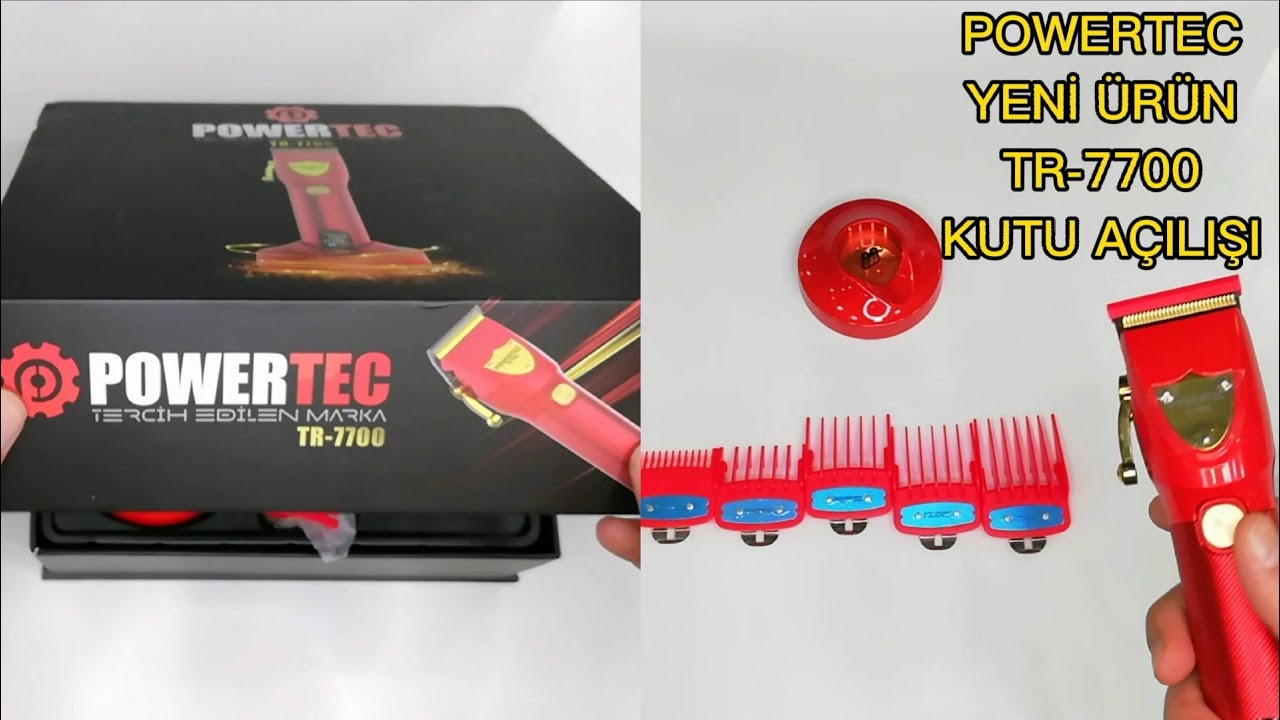 POWERTEC TR-7700 SAÇ SAKAL MAKİNESİ KUTU AÇILIŞI / HAİR CLİPPER - YouTube