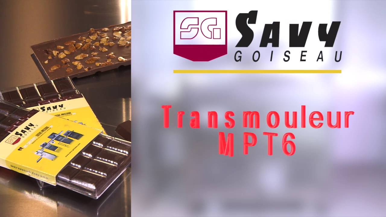 Transmouleur à chocolat MTP6 SAVY GOISEAU - YouTube