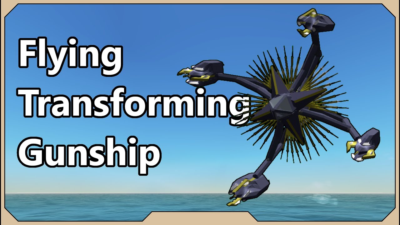 A Transforming Flying Gunship in From the Depths - YouTube