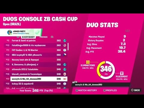 How I qualified for the Zero Build Console Duo Cash Cup - YouTube