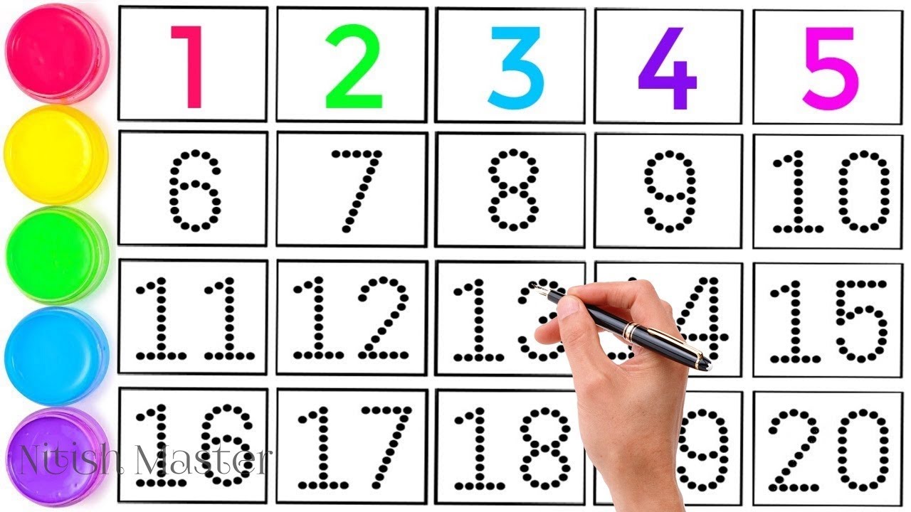 Counting 1 to 20 123 numbers one two three, 1 से 20 तक गिनती, 1 to 100 ...