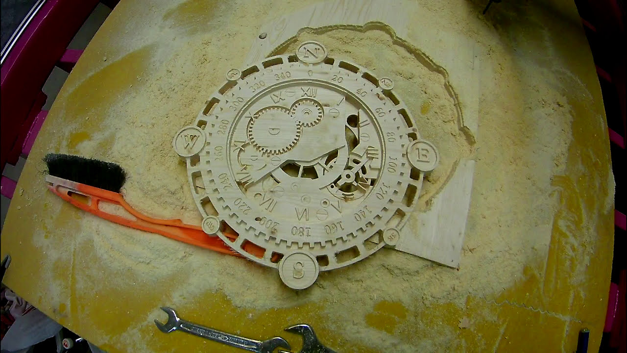 Milling decorative clocks on a CNC machine - YouTube