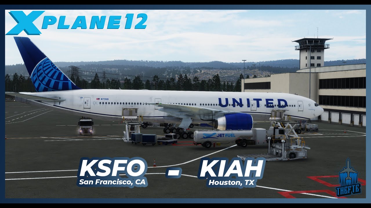 X-Plane 12 Live | Real World United Ops | San Francisco Houston ...