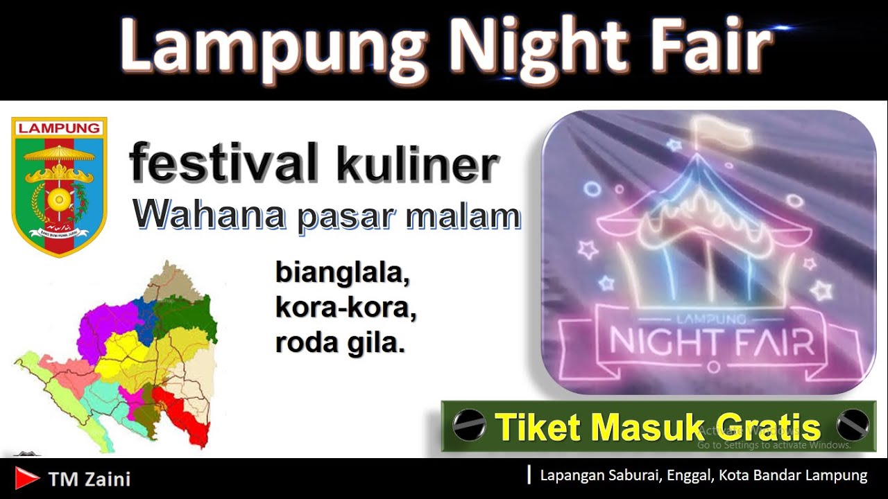 Lampung Night Fair | Enggal Saburai - YouTube