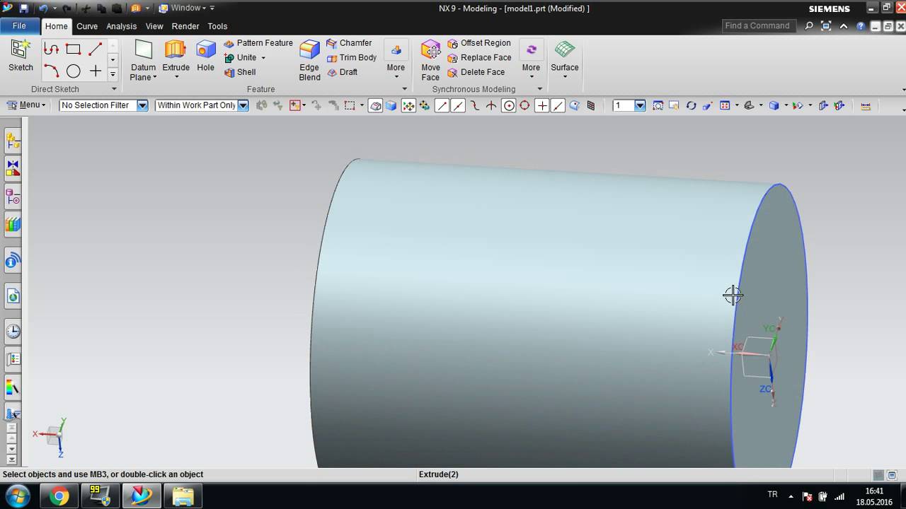 Siemens NX thread Diş açma - YouTube