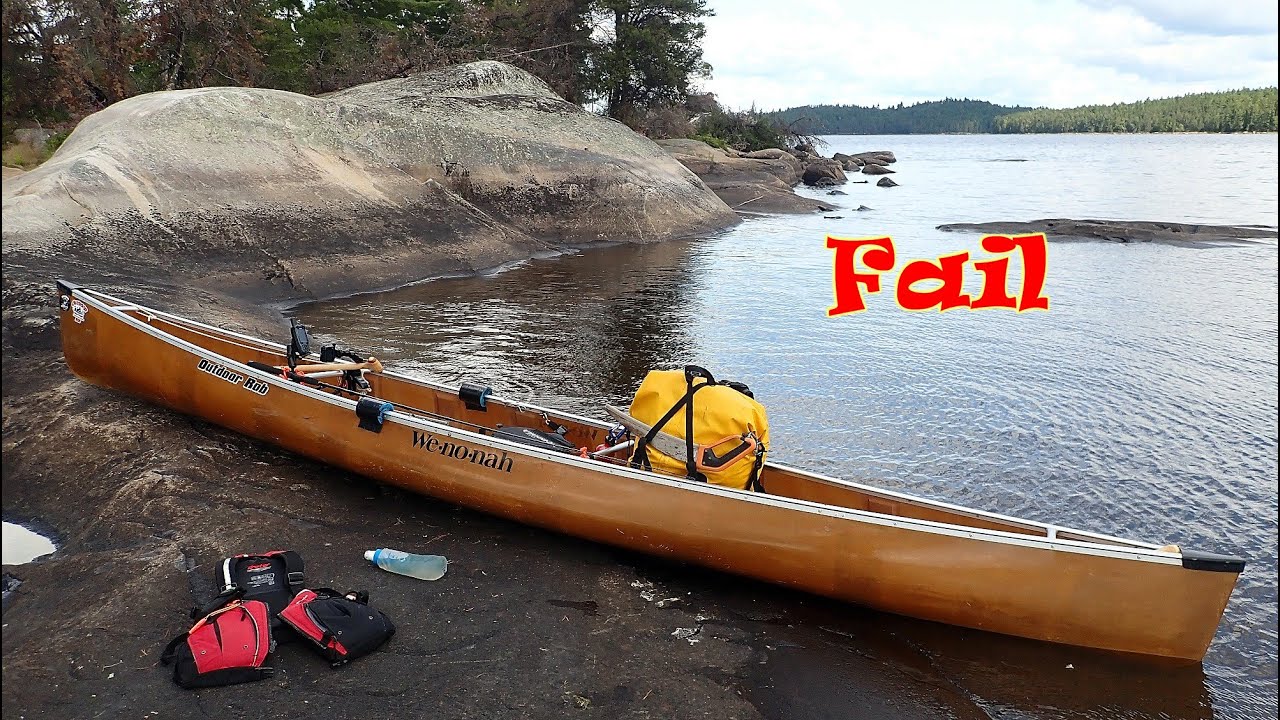 Canoe Adventure Solo & Alone Fail & Bail - YouTube