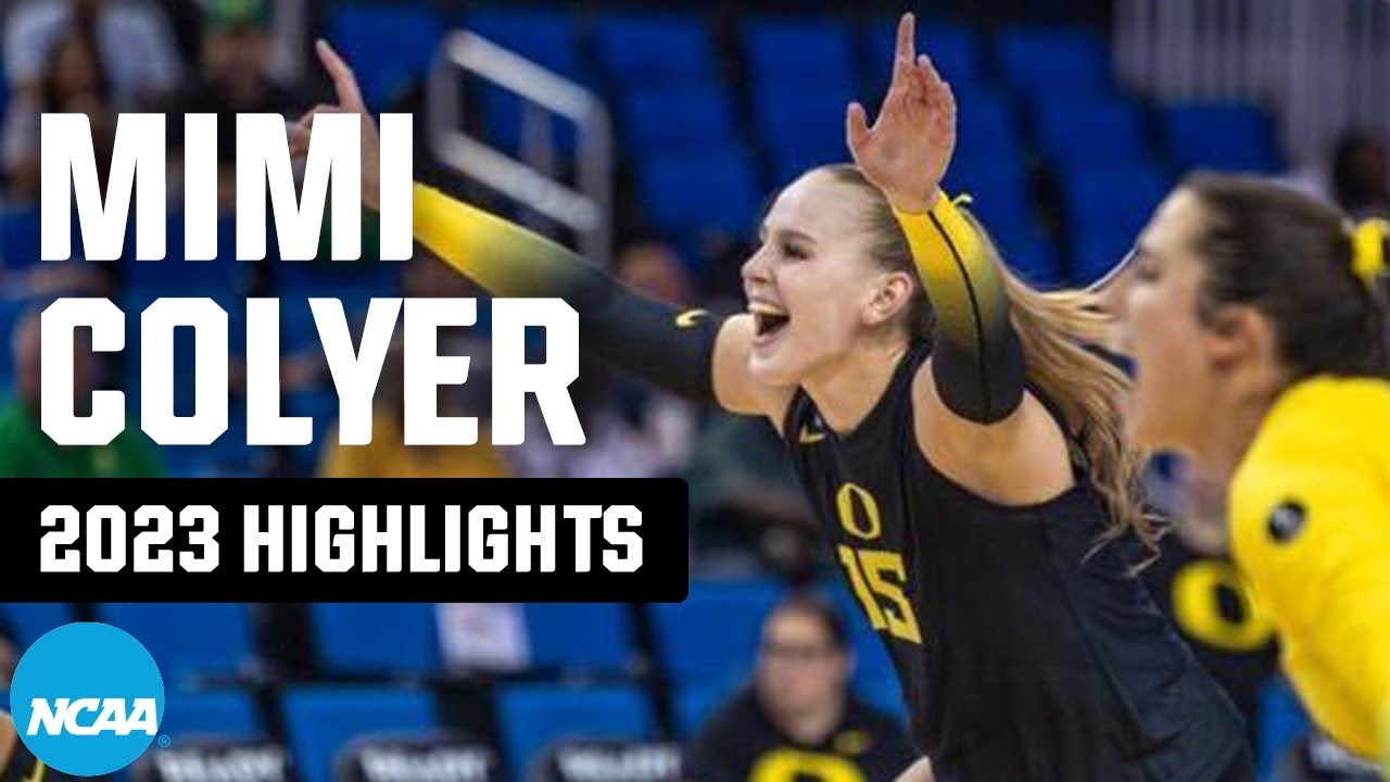 Mimi Colyer 2023 NCAA volleyball tournament highlights - YouTube