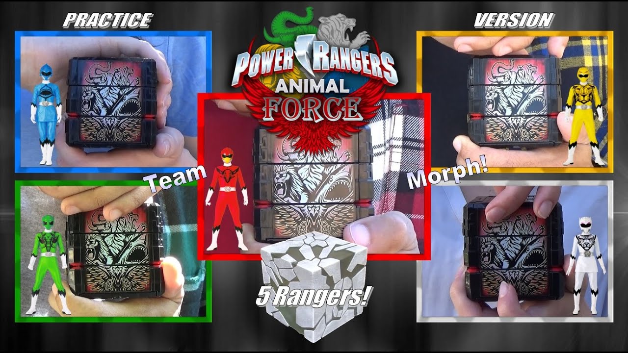 5 Ranger Team Morph (Power Rangers Animal Force) *Practice Version ...