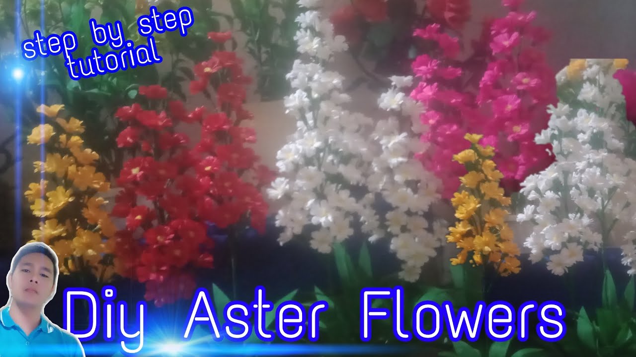 Diy Aster Flowers | step by step tutorial - YouTube