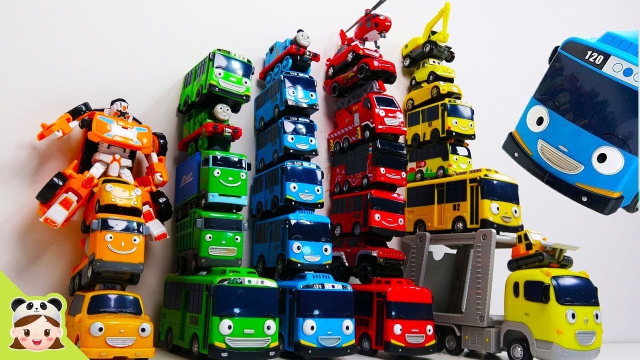 Tayo be careful! Tayo Bus in Real Life. Tayo bus rainbow tower falls ...