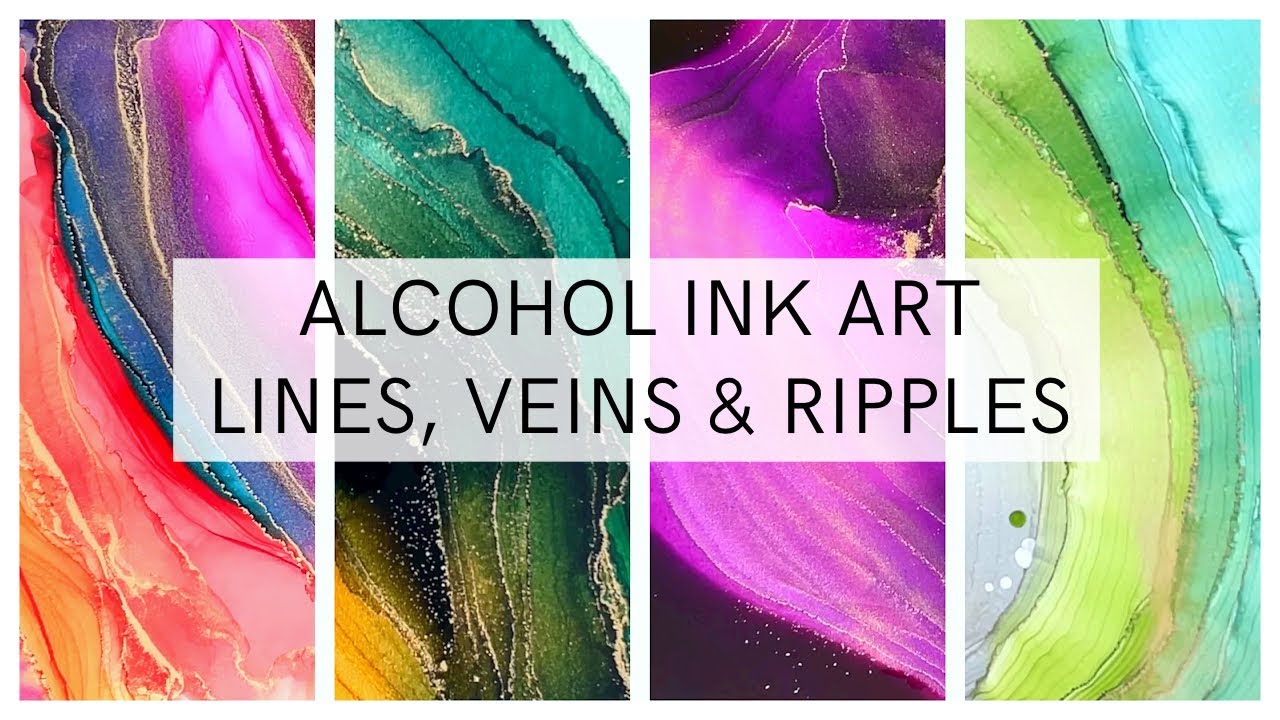 How To Make Alcohol Ink Art Lines, Ripples, and Veins - YouTube