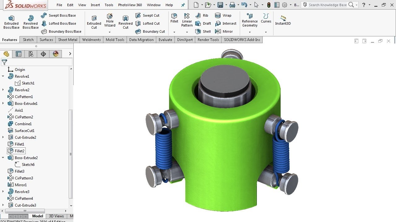 Vibration Damper - SolidWorks Assembly Tutorial - YouTube