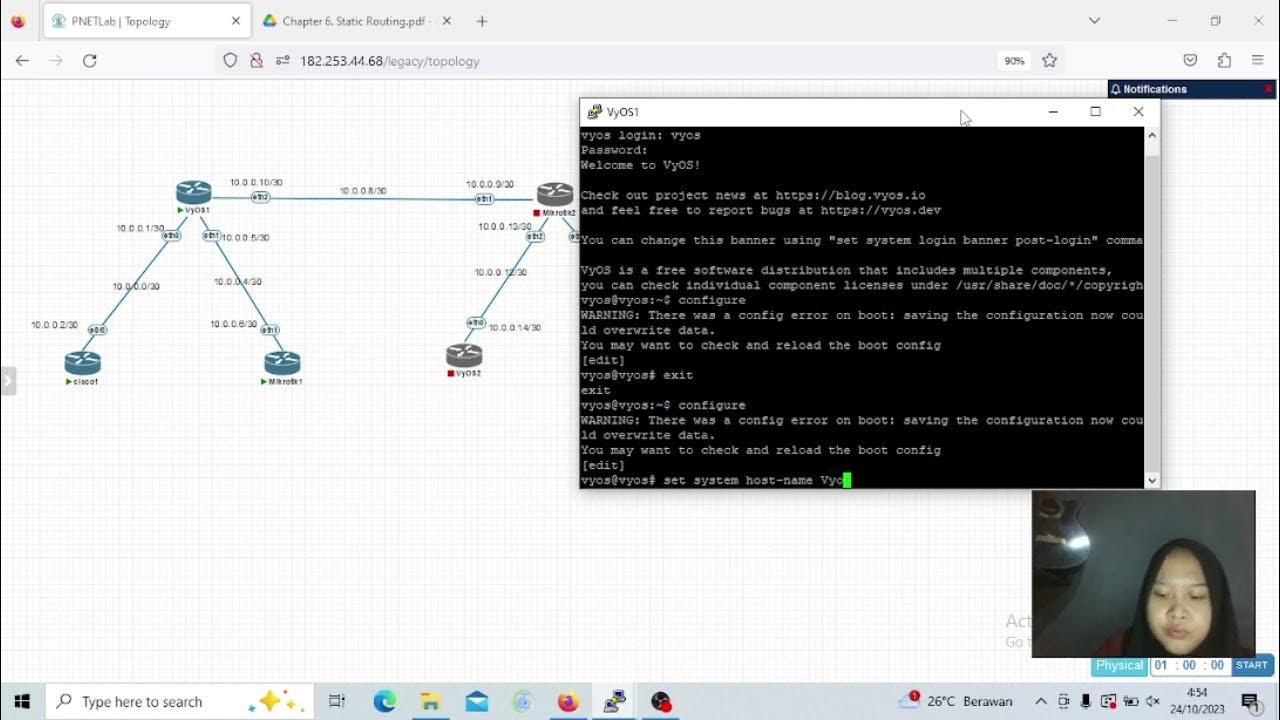static routing tugas jarkom - YouTube