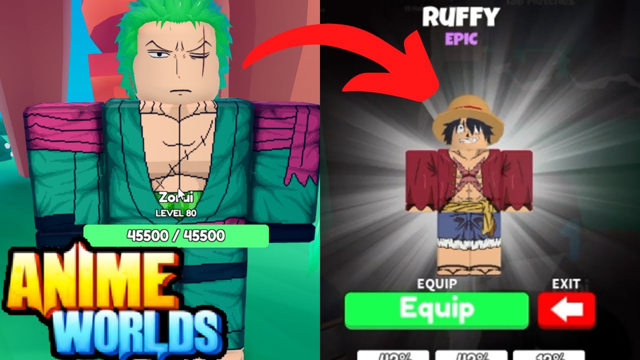 CHEGUEI NA NOVA ÁREA DE ONE PIECE E DERROTEI O ZORO ANIME WORLDS ...