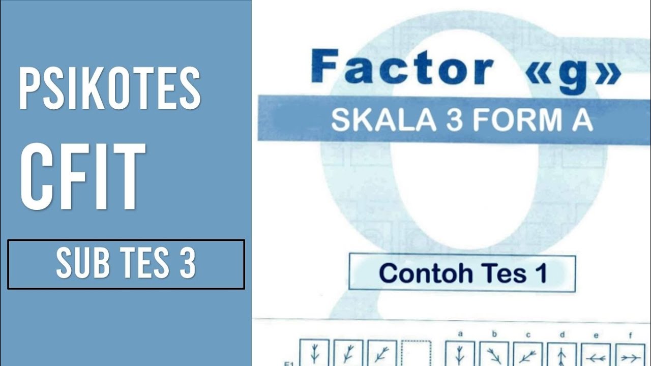 Psikotes CFIT Skala 3 Bentuk A - Subtes 3 Matrices - YouTube