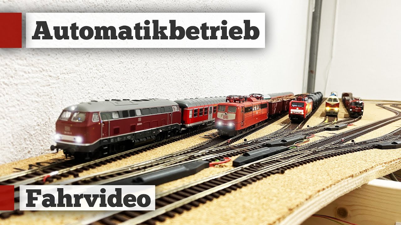Driving video | Automatic operation in a staging yard | H0 model ...
