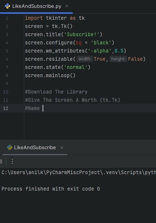 Medium Level Tkinter Lesson Only For 10 Seconds Python Algorithm Python Coding Youtube