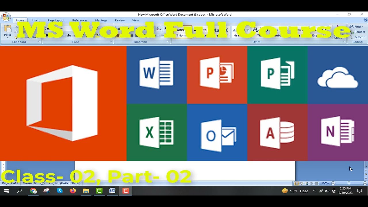 MS Word Full Course 2023 | Microsoft Word Tutorial in Bangla | MCTC ...