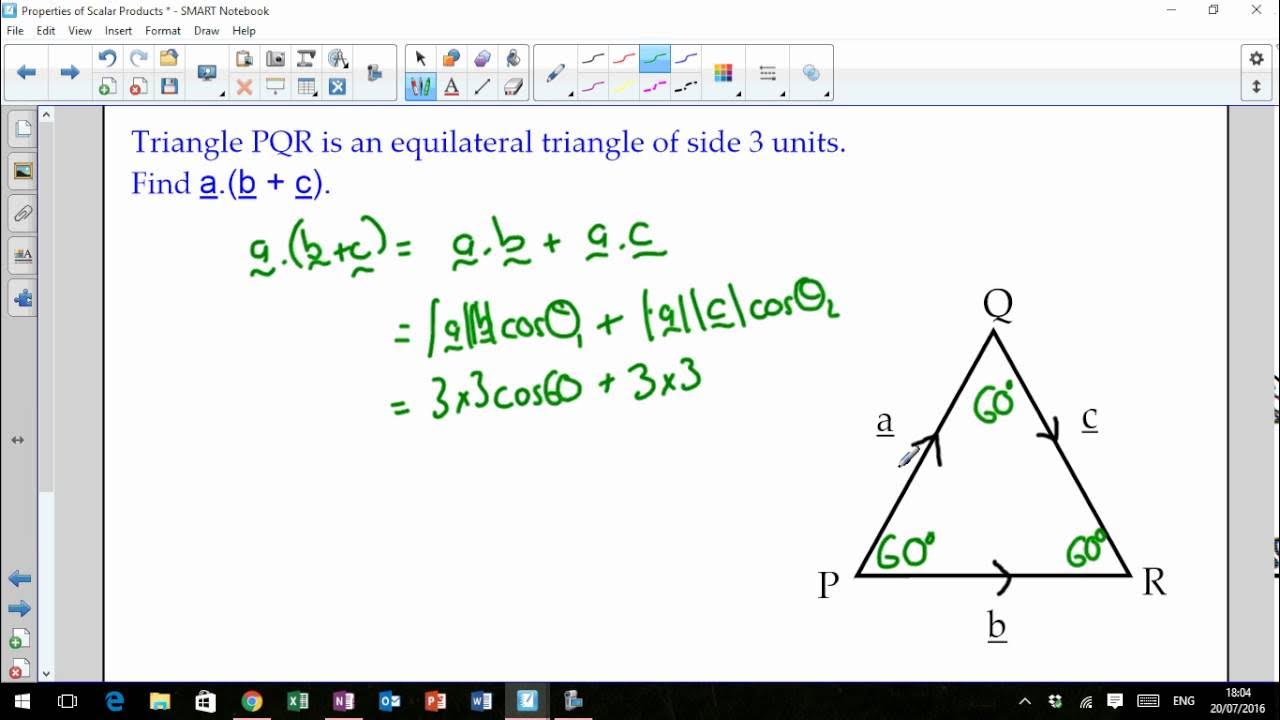 LHS Higher Mathematics - Vectors 10 - Properties of Scalar Products ...