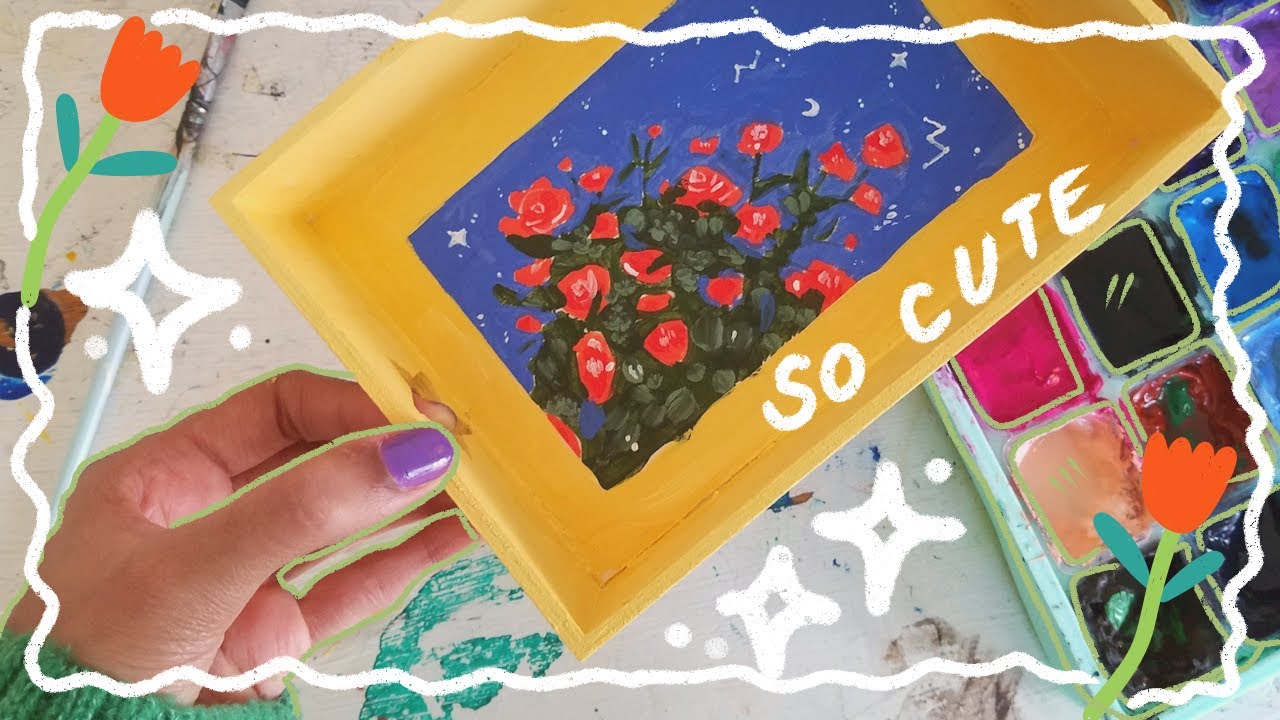 starting a new painting series 🌹| painting on random things pt.1 - YouTube
