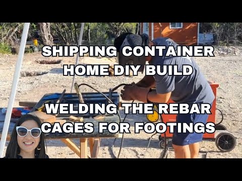 Welding the Rebar Cube Cages for Pier and Beam Foundation- Container ...