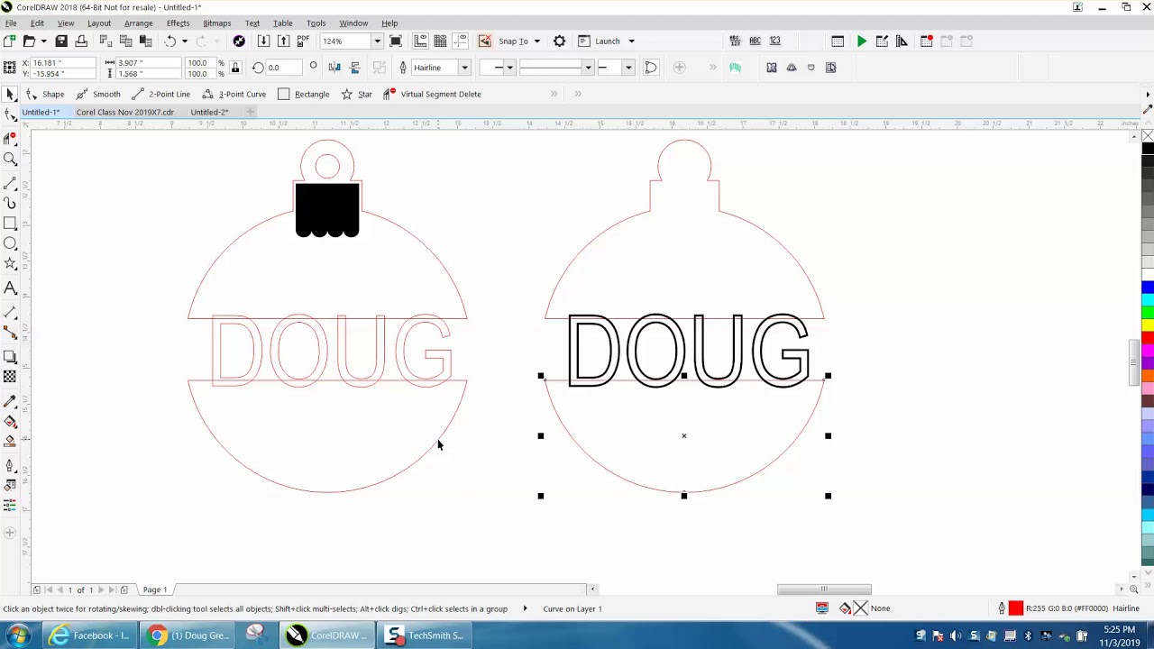 Corel Draw Tips & Tricks Christmas Ornament Part 5 - YouTube