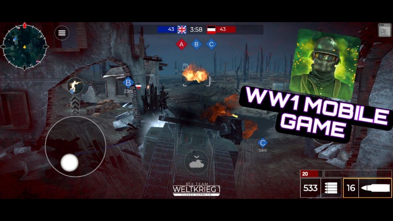 WW1 Tank battle in mobile GAME! - YouTube