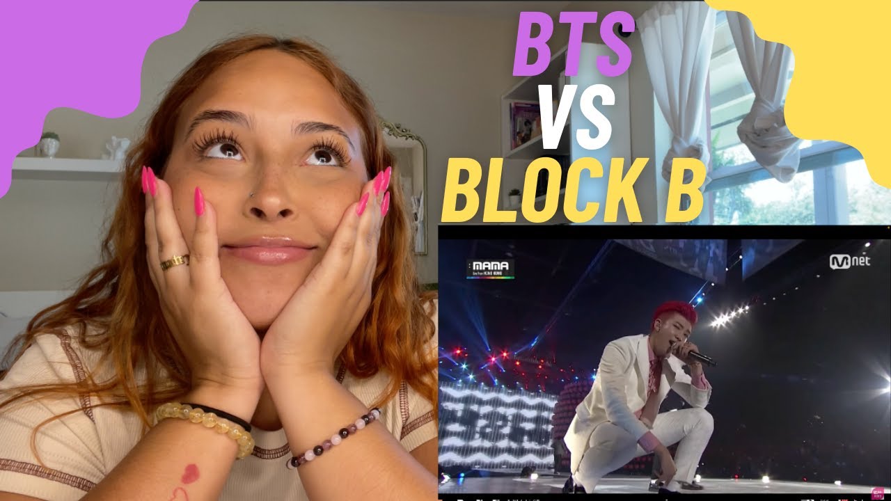 BTS vs Block B - 2015 MAMA Awards Reaction - YouTube