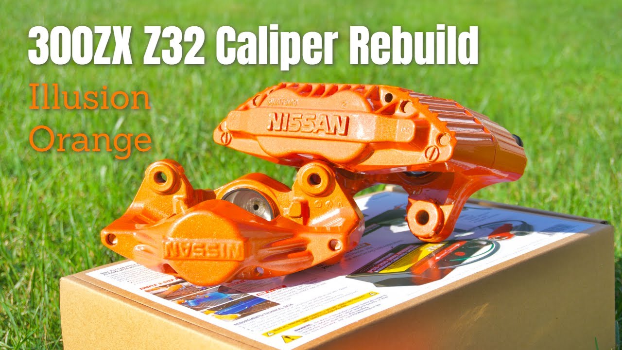 POWDER COATING MY 300ZX Z32 BRAKES | Illusion Orange - YouTube